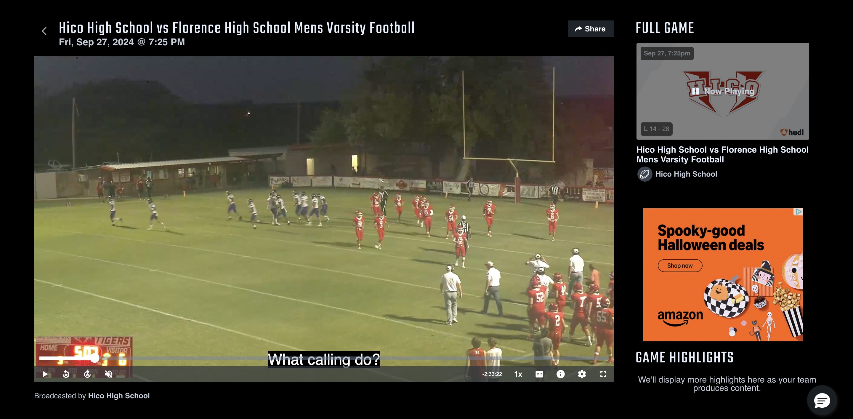 Enable Captions on a Broadcast • Hudl Support